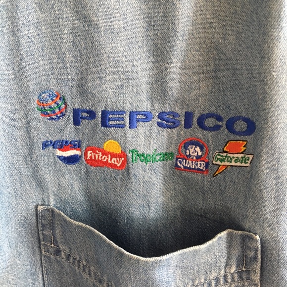 Port and Company | Shirts | Vtg Pepsi Co Uniform Denim Buttondown Shirt ...